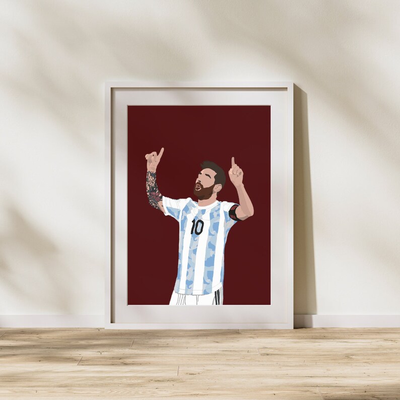 Minimalist Poster Lionel Messi Argentina - Etsy