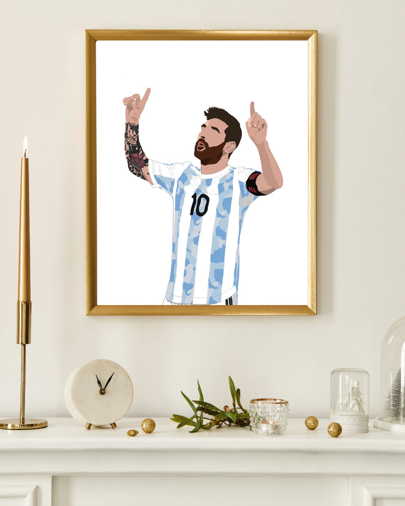 Minimalist Poster Lionel Messi Argentina - Etsy