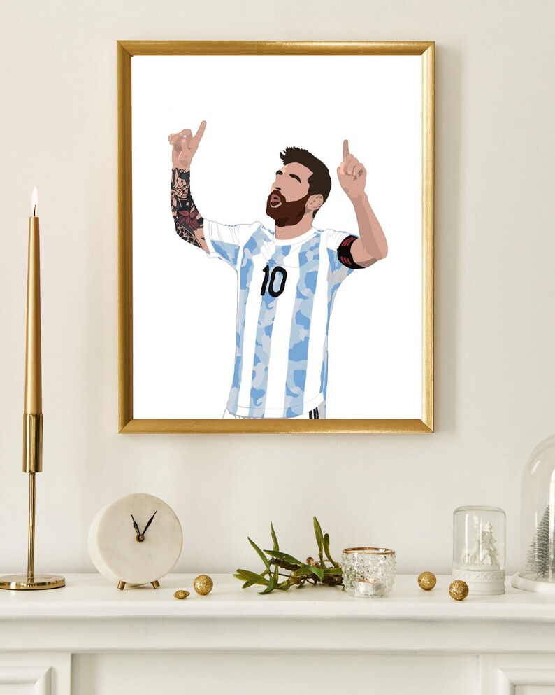 Minimalist Poster Lionel Messi Argentina - Etsy