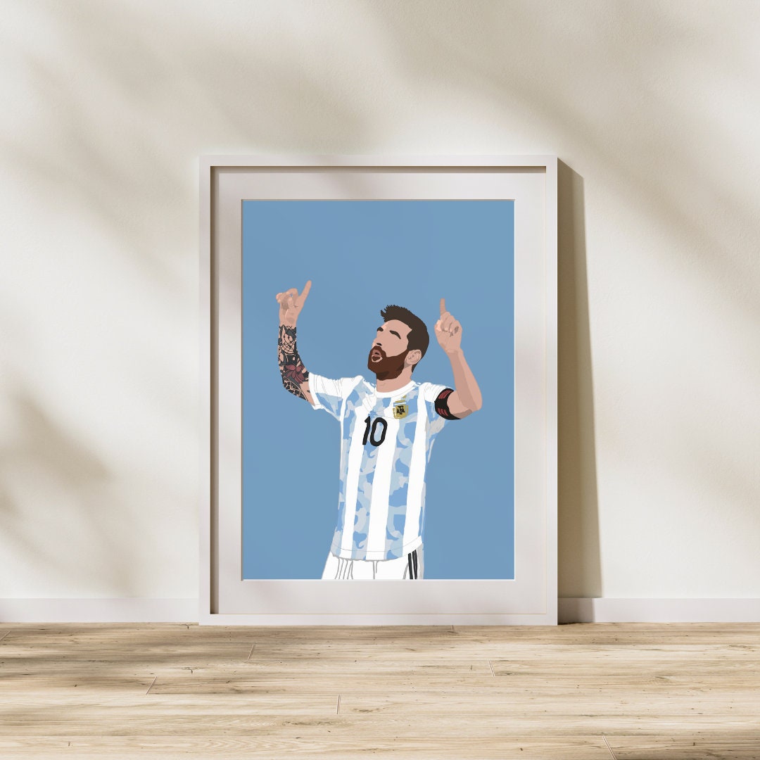 Minimalist Poster Lionel Messi Argentina - Etsy