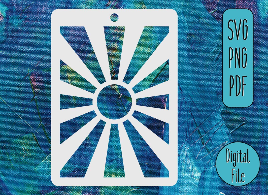 Sun Stencil SVG, Sunburst Template, Sun Ray Pattern, Cricut Stencil Cut ...