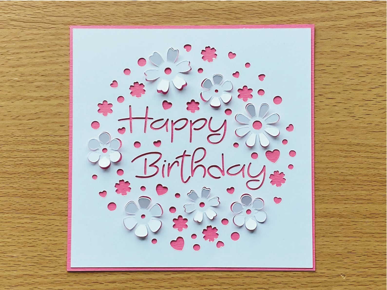 3D Pop up Square Birthday Card SVG, Papercut 5 X 7 or Square Card ...