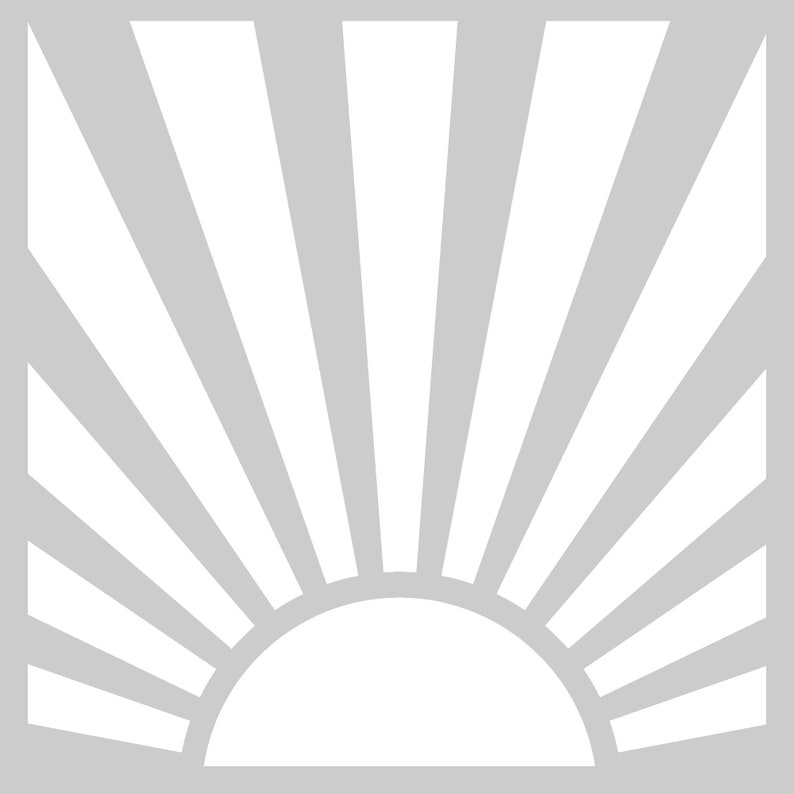 Sun Stencil SVG Bundle, Sun Ray SVG, Sun Burst Sunrise Stencil, Sunset ...