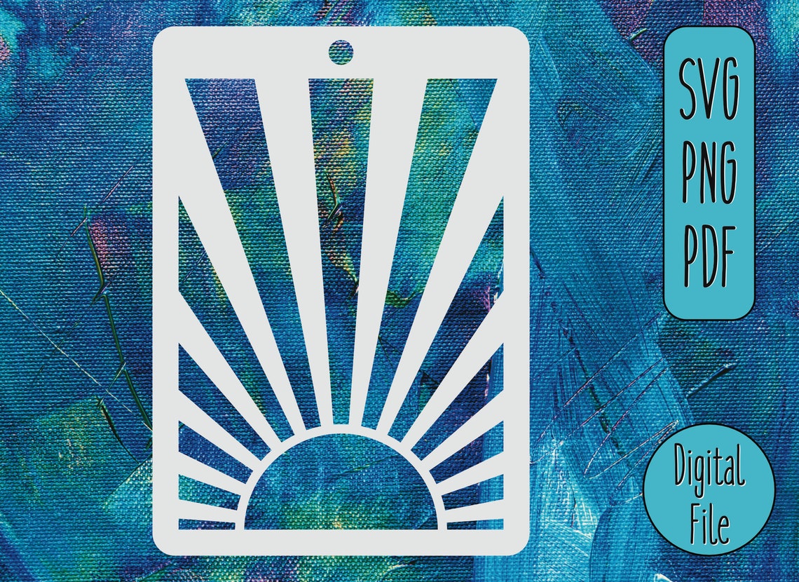 Sun Stencil SVG, Sunburst Template, Sun Rays Pattern, Cricut Stencil ...