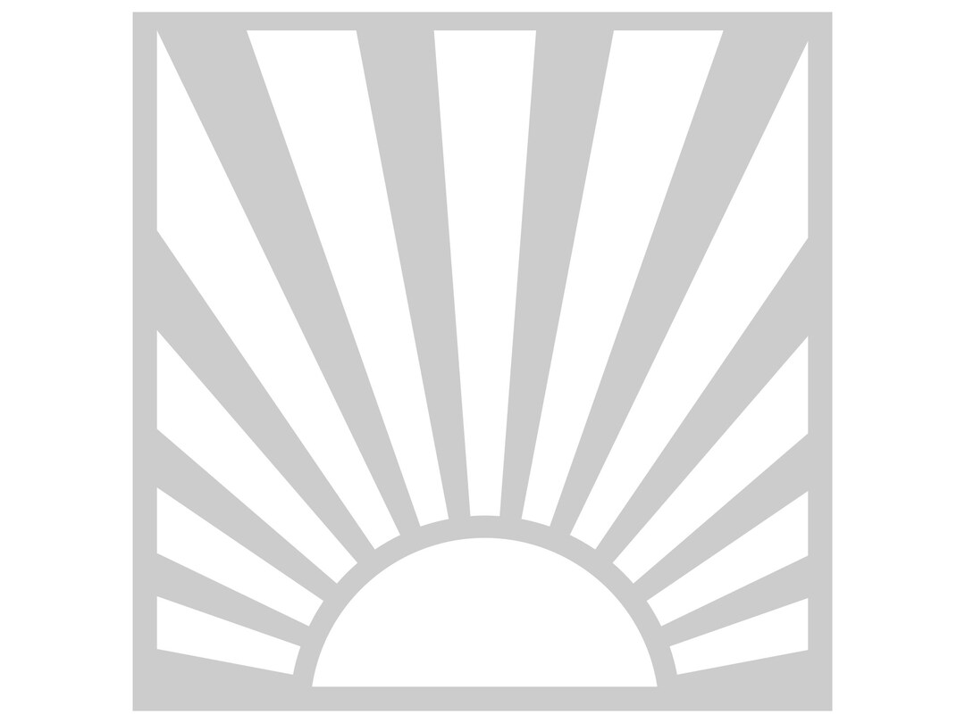 DIY Stencil SVG Square Sunburst /sunray Design - Etsy