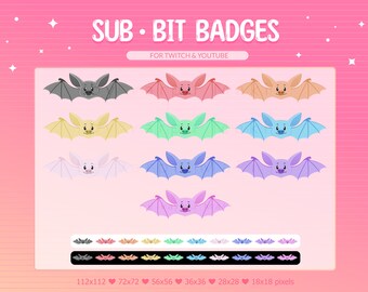 Twitch Sub Badges Bats - Etsy
