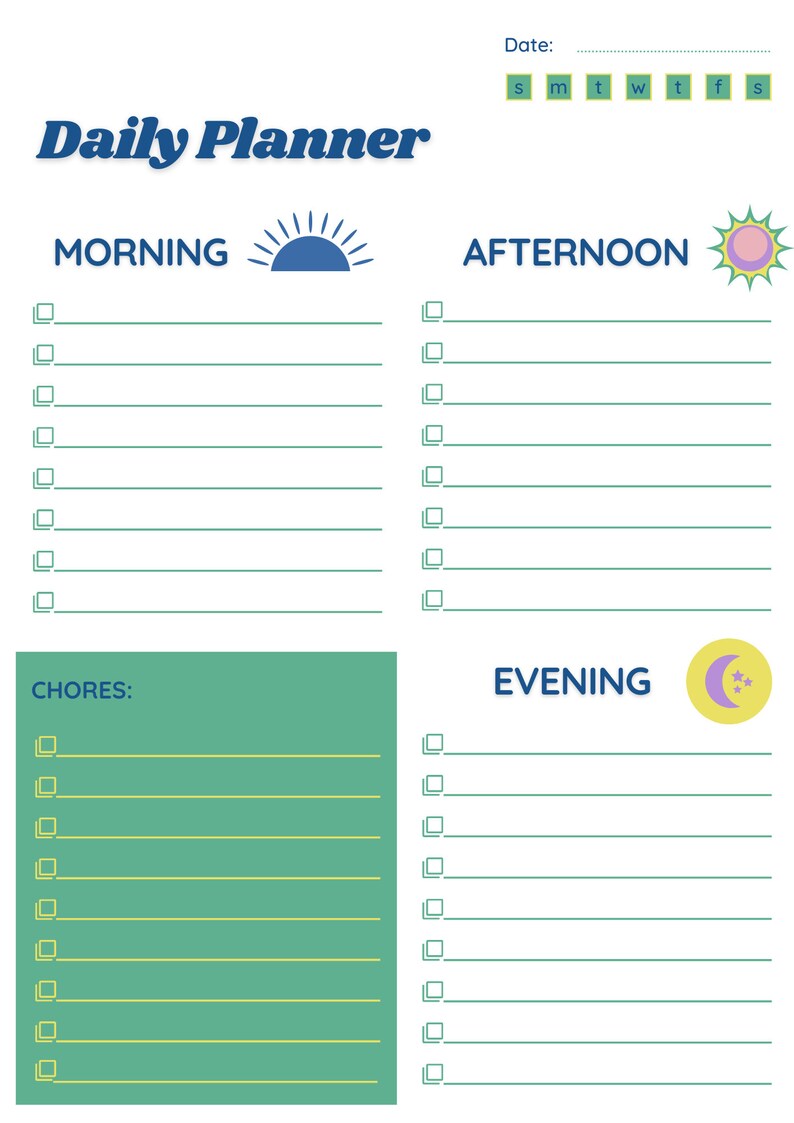 Editable Daily Checklist Planner Printable Daily Routine ...