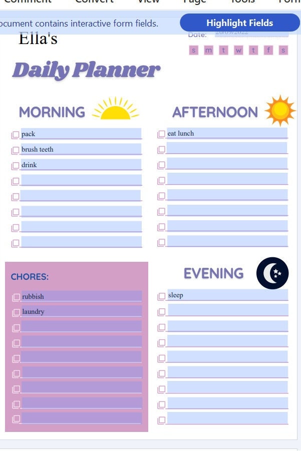 Editable Daily Checklist Planner Printable Daily Routine ...