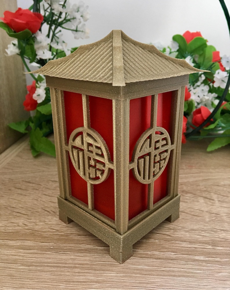 Fu - Blessing Mini Tealight Lanterns or Holders, Pagoda Style Feng Shui ...