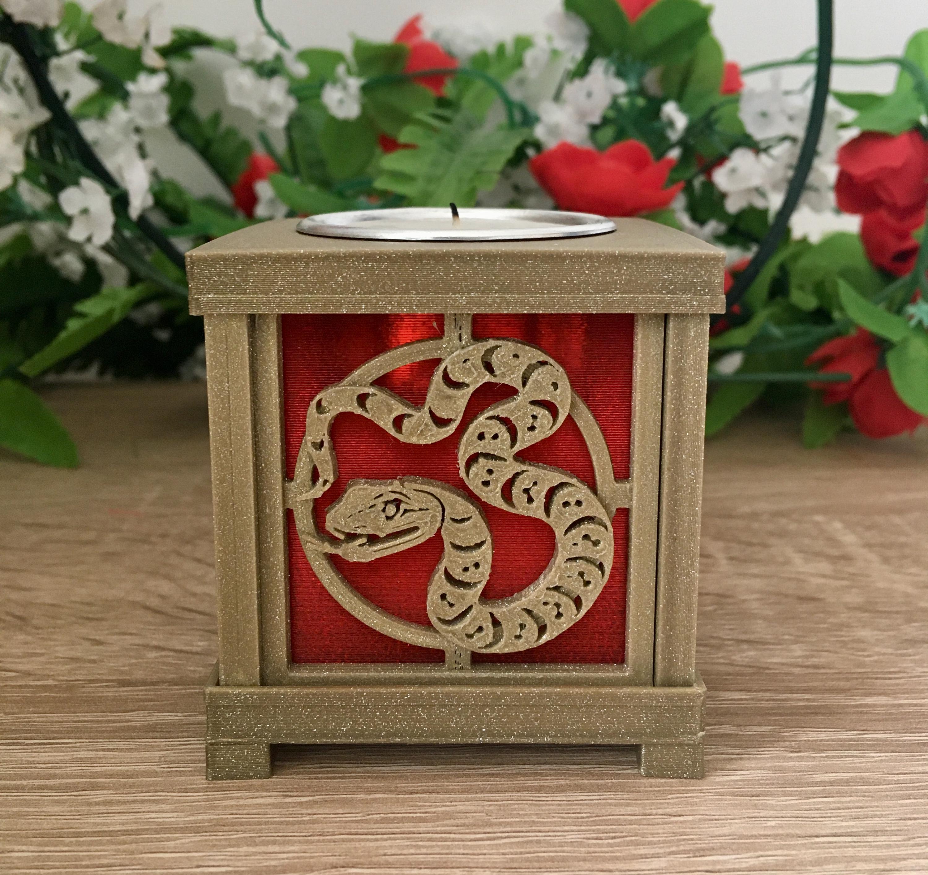 Chinese New Year - Zodiac - Snake Pagoda Style Mini Tealight Lanterns ...