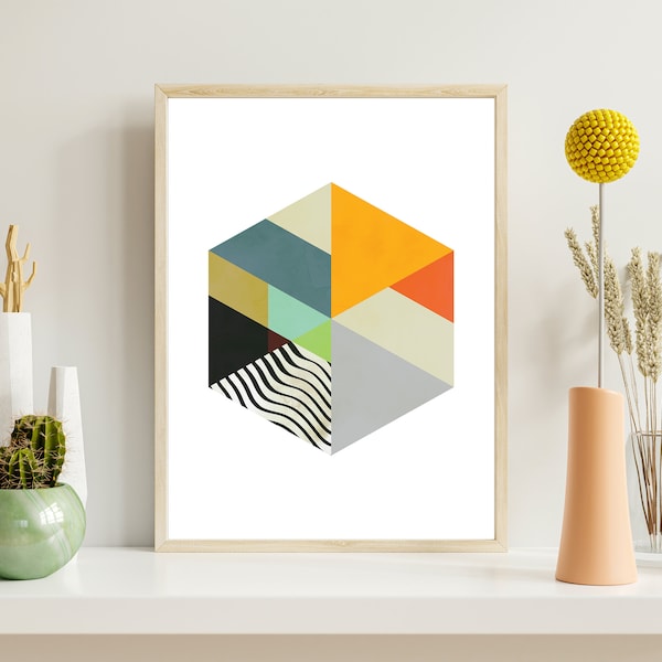 Hexagon Wall Art - Etsy