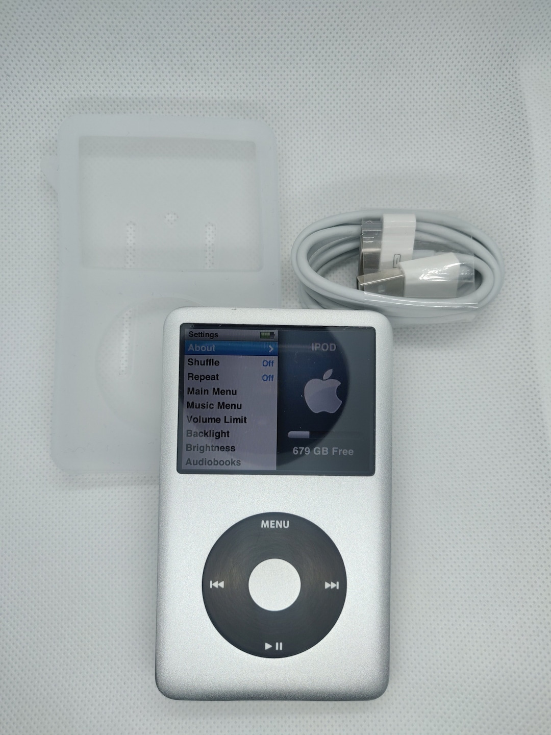 Apple Ipod Classic - 7th/6th Gen, Silver+black (3000mah Battery ...