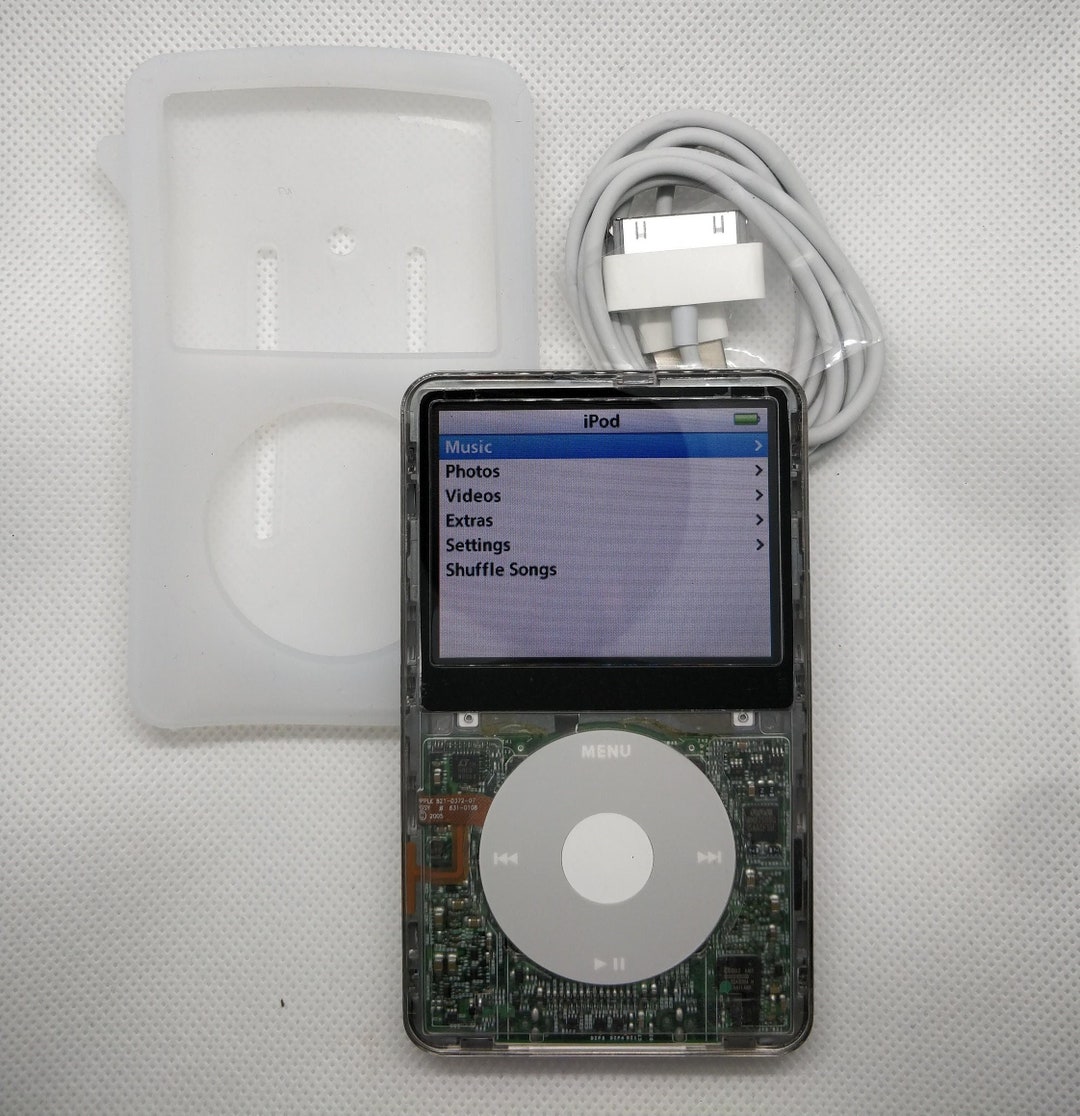 Apple Ipod Classic - 5th Gen, Clear+white (3000mah Battery, Customised ...