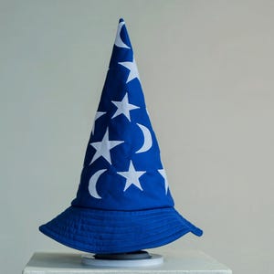 Blue Wizard Hat With Stars and Moons - Etsy