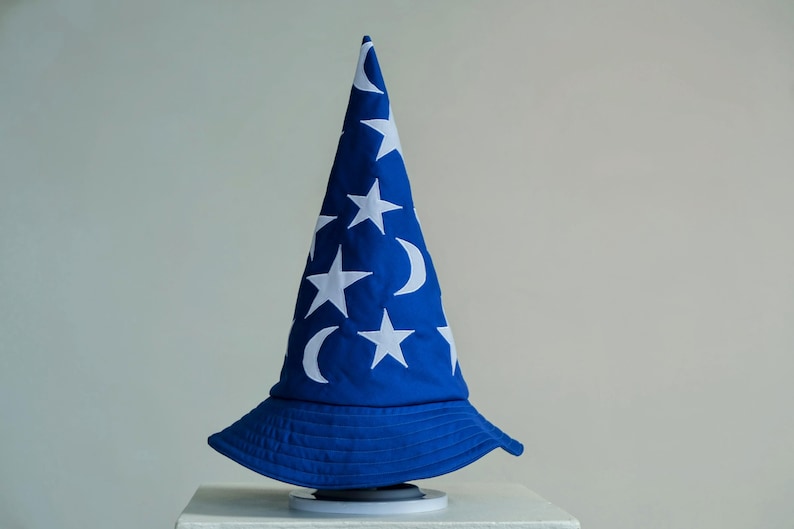 Blue Wizard Hat With Stars and Moons - Etsy