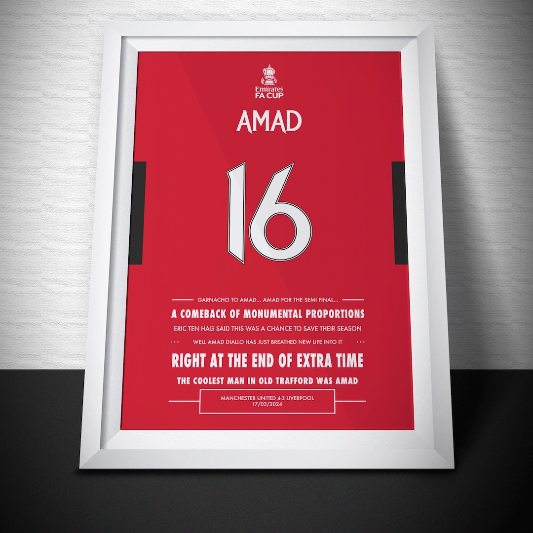 Amad Diallo | Manchester United V Liverpool Goal Print | Goal Poster ...