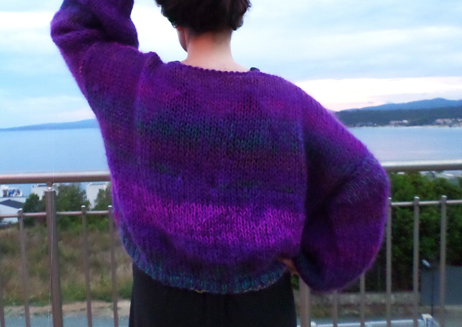 Ready to Ship, Long Hair Mohair Sweater, VIOLET Melange MOHAIR ...