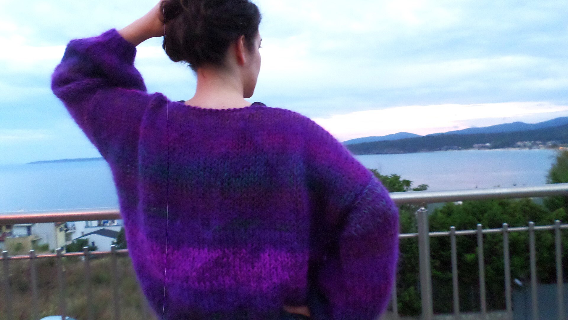 Ready to Ship, Long Hair Mohair Sweater, VIOLET Melange MOHAIR ...