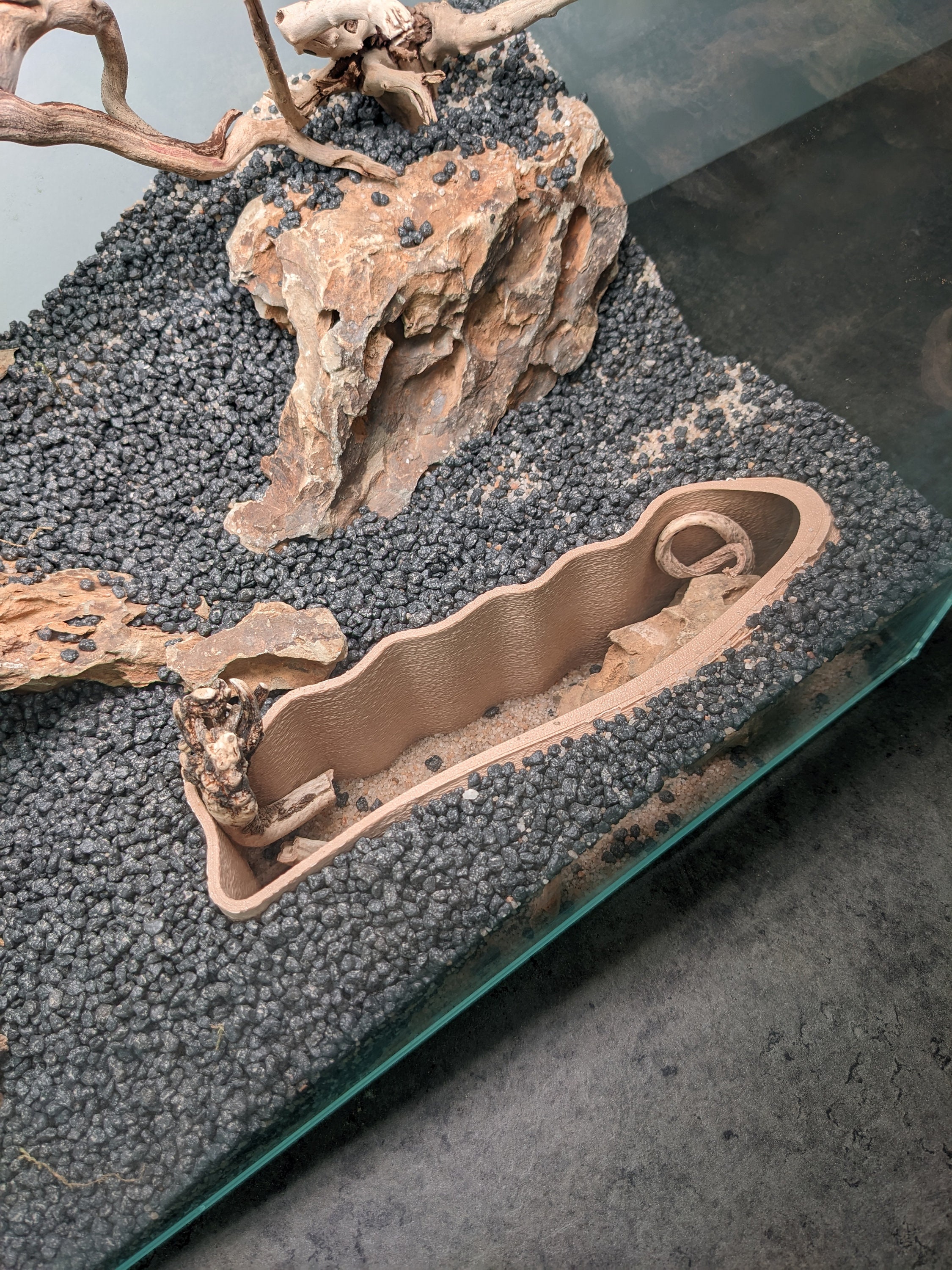 Aquarium Natural Corner Underground Cave (M) - Etsy