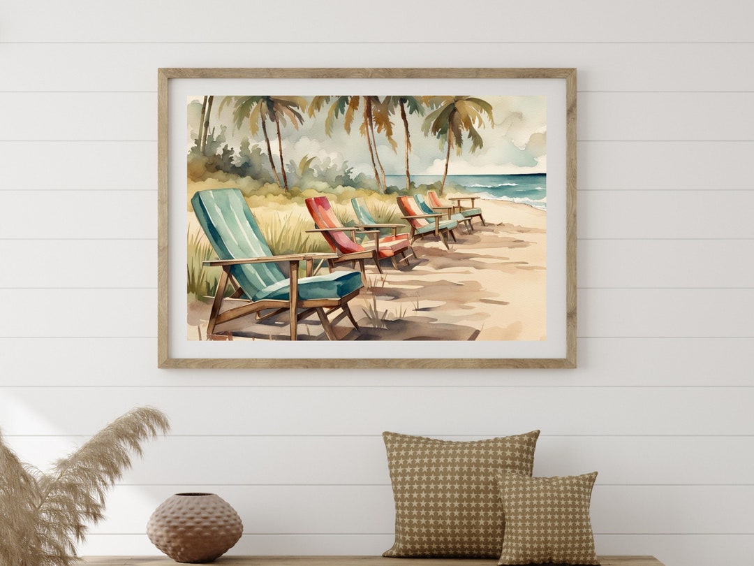 PRINTABLE Beach Art, Digital Print, Downloadable Beach Art, Tropical ...