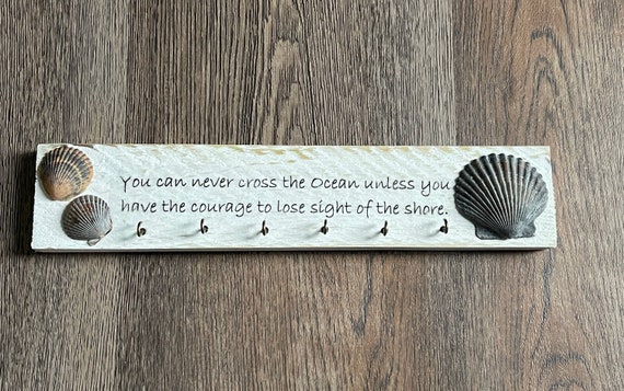 Jewelry Hanger Wall Mounted Sea Shells Beach Quote Ocean - Etsy
