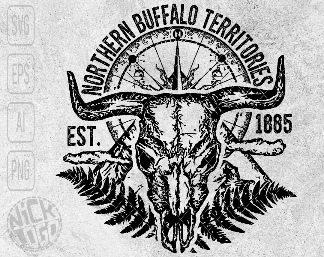 Northern Buffalo Territories Skull Camping Travel Adventure Hiking Wild ...