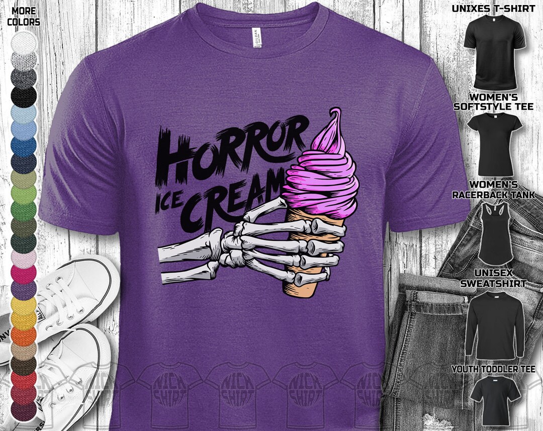 Horror Ice Cream Skeleton Hand Skull Halloween Autumn Scream Funny ...
