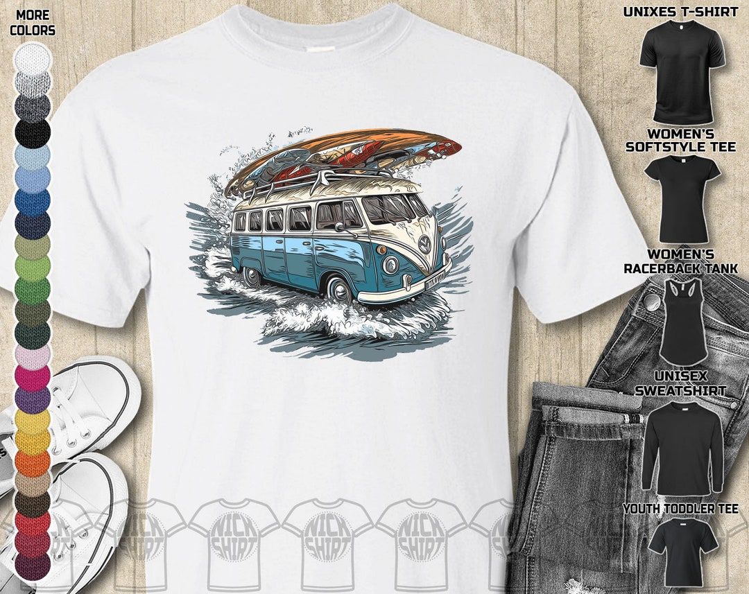 Surf Caravan Wave Beach Summer Sea Ocean Hawaii Vacation Palm - Etsy