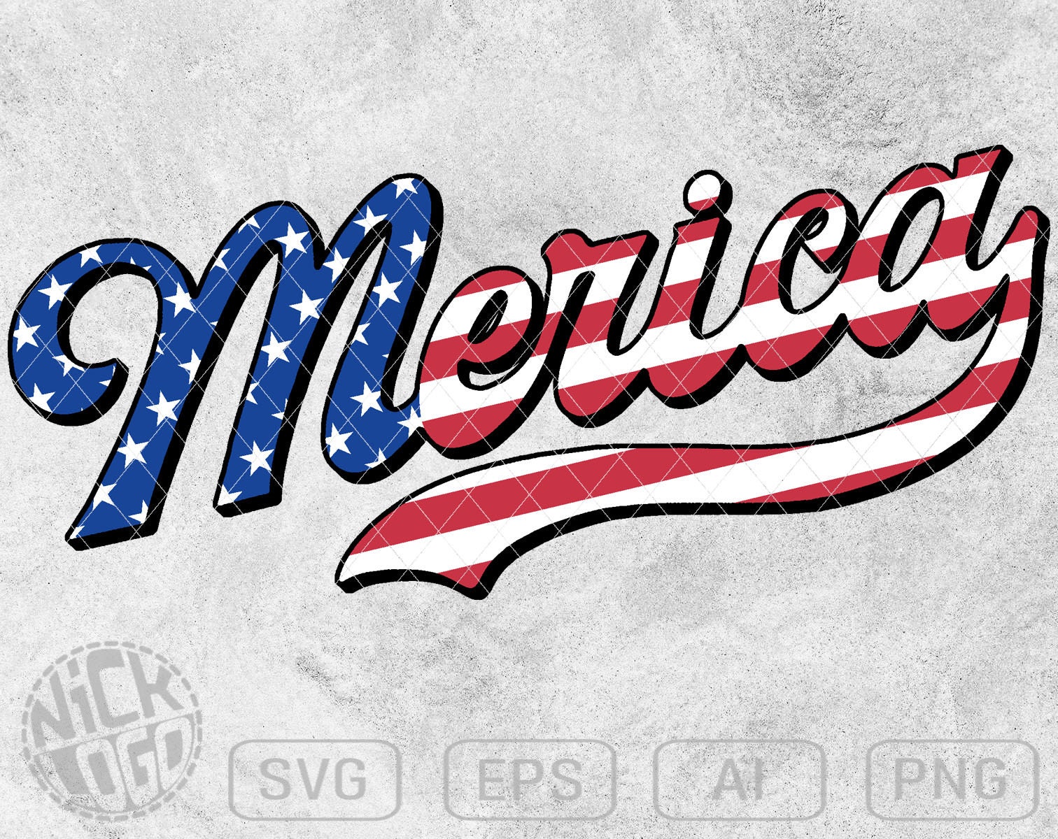 Merica Custom Text American Flag July 4th Independence Day Patriotic ...