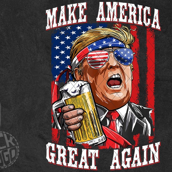Trump With Beer Png - Etsy