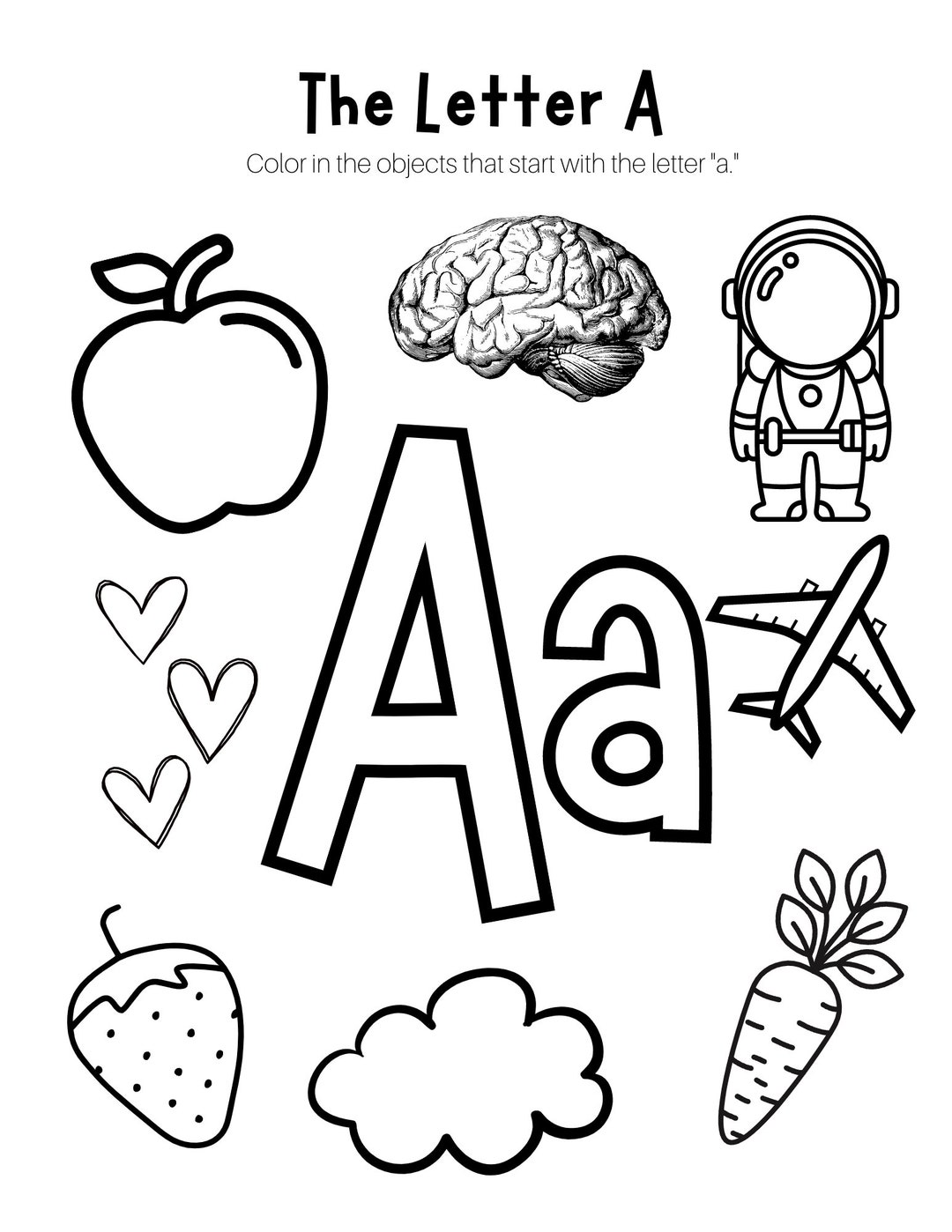 A-Z Coloring Pages - Etsy