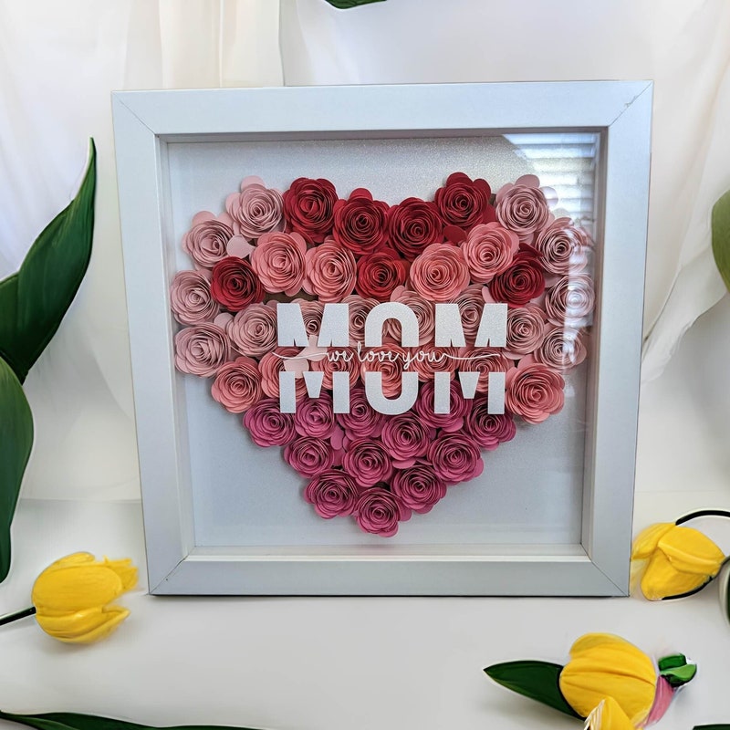 Mom Shadow Box Flowers - Etsy