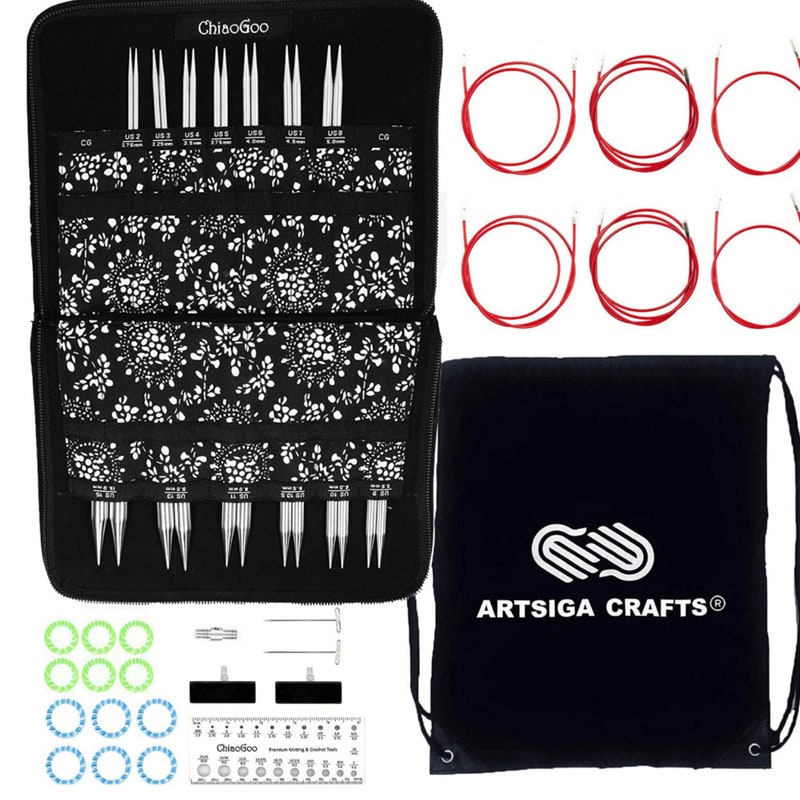 Steel Knitting Needle Set - Etsy