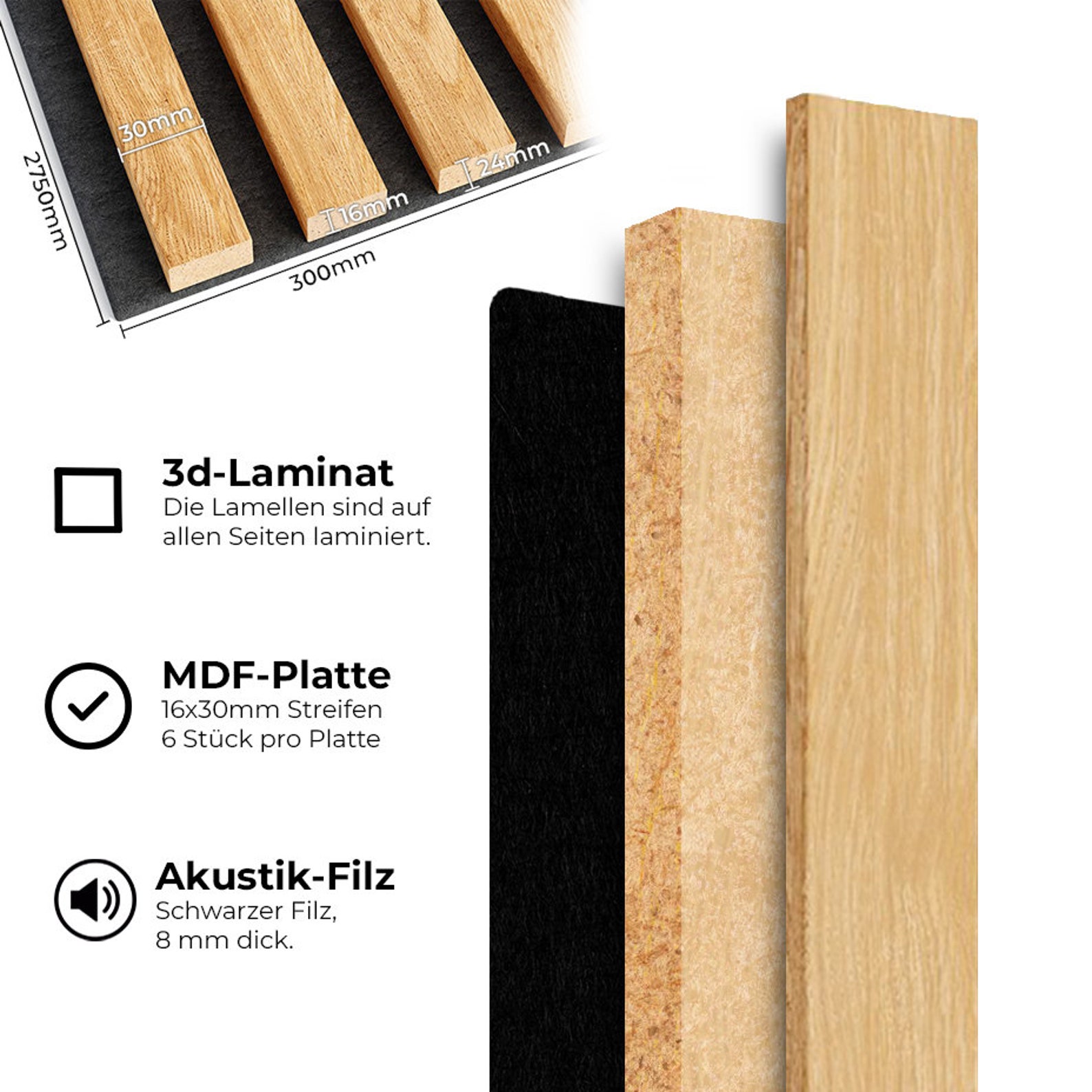 Acoustic Panels White 300x2750mm - Slats on Felt - Etsy