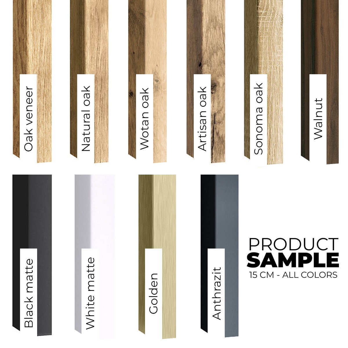 Samples of Wooden Wall Lamellas - All Colors and Types - Etsy