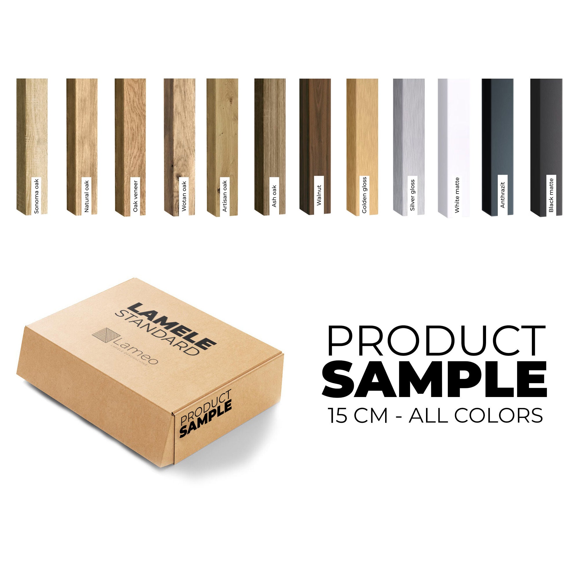 Samples of Wooden Wall Lamellas - All Colors and Types - Etsy