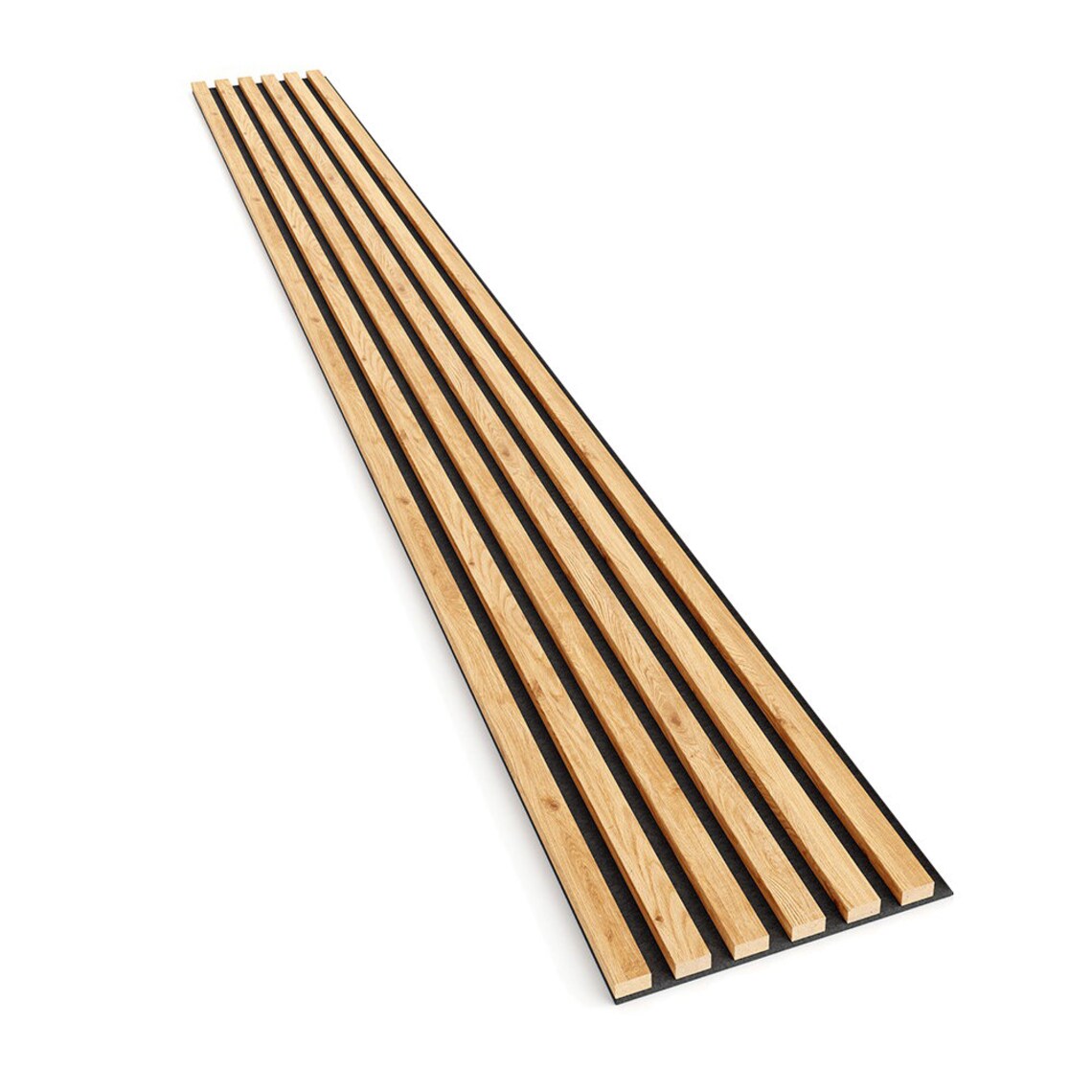 Fluted Panels for Wall and Ceiling - Acoustic Laths on Felt, Oak Colors ...