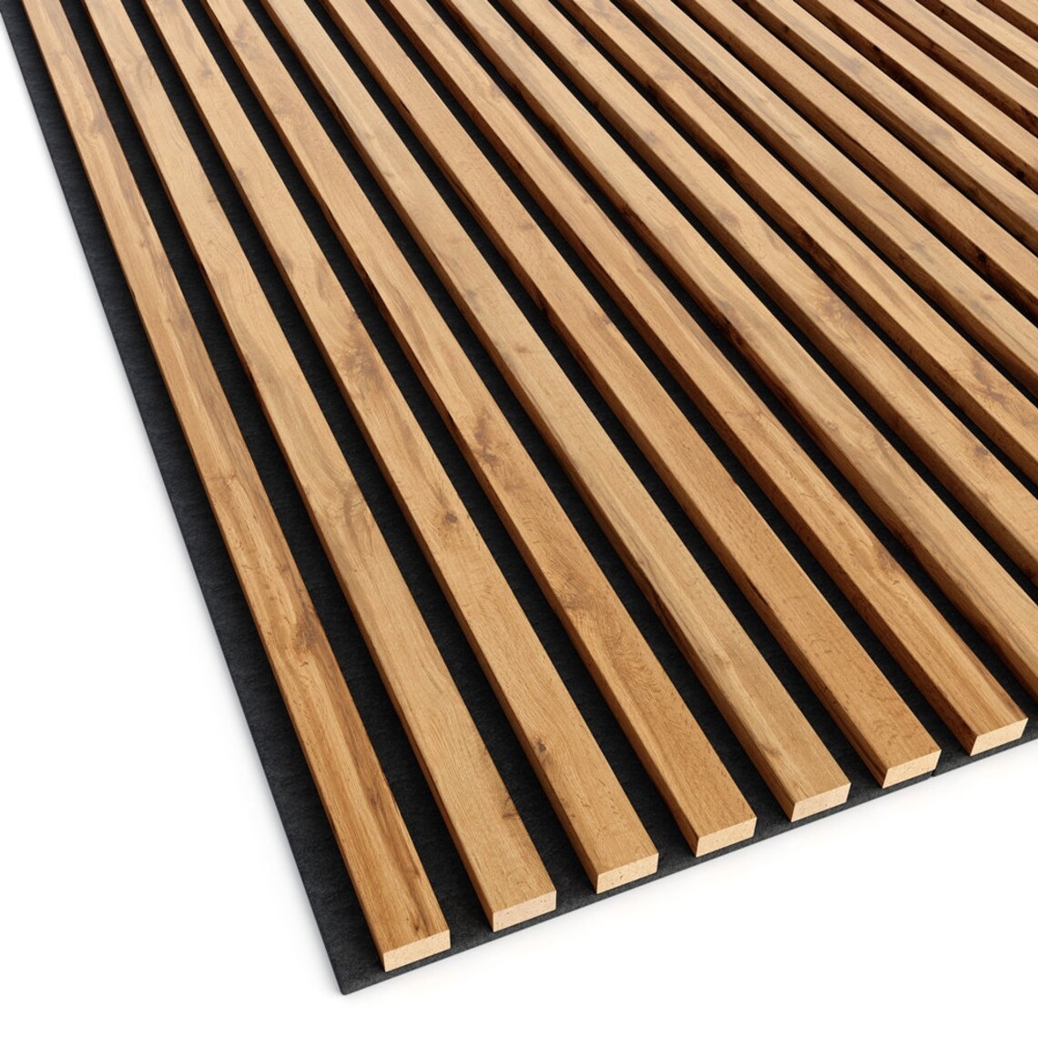 Acoustic Panels on Felt MDF Wood Slats WOTAN OAK - Etsy
