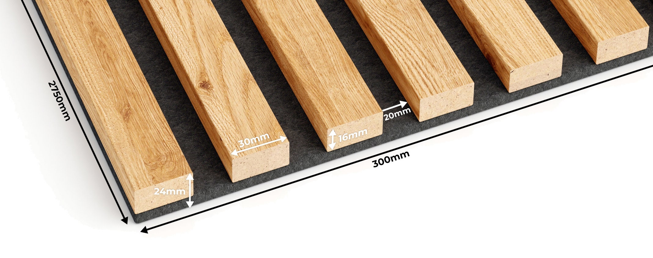 Acoustic Panels White 300x2750mm - Slats on Felt - Etsy