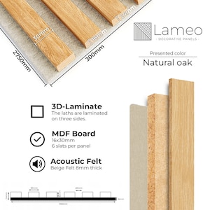 Fluted Acoustic Panels for Wall - Laths on Beige Felt, Wood Colors - Etsy