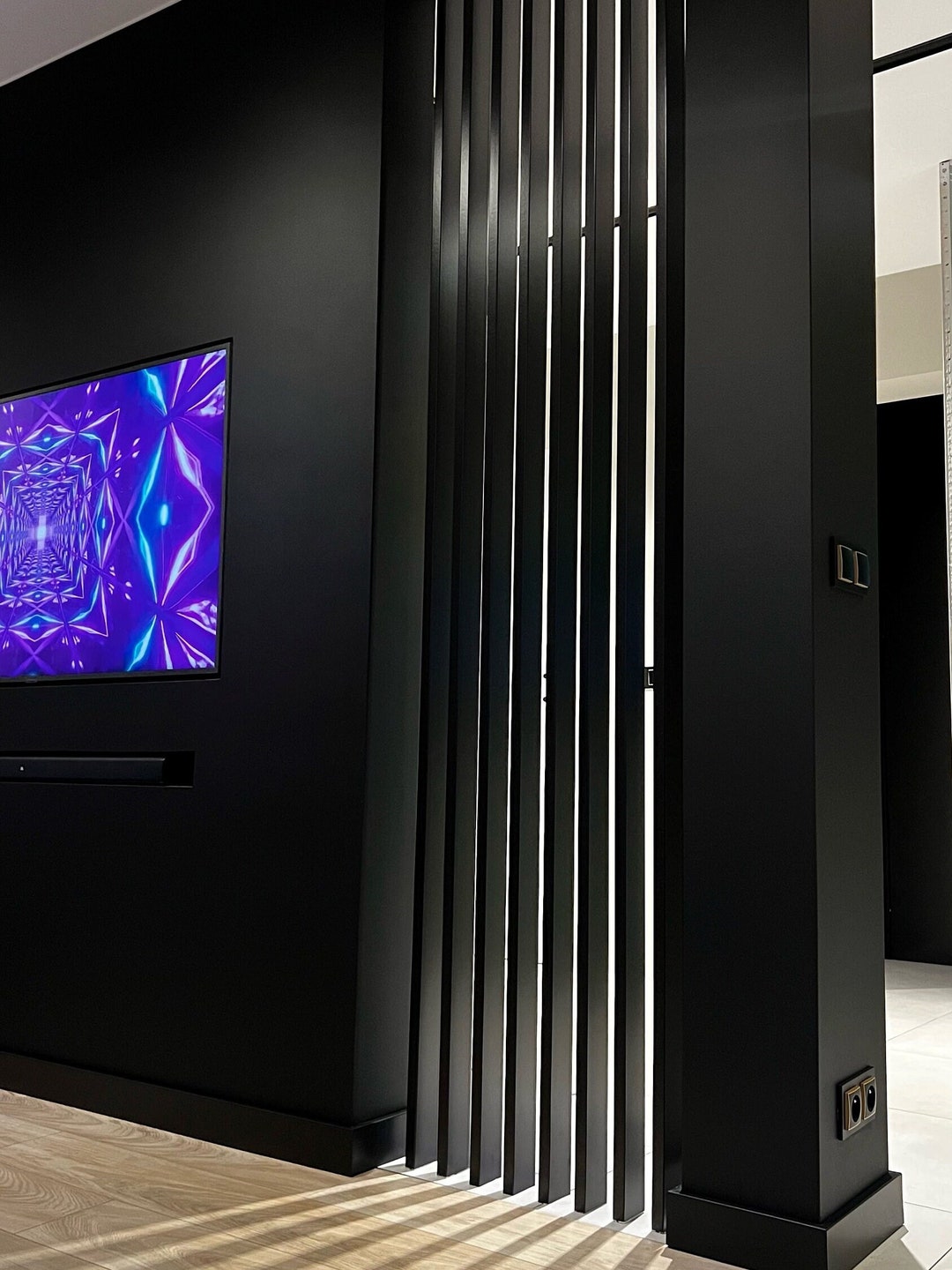 Deep Openwork Laths 2.2x7cm Wall Slats, Partition Wall, Dividing Wall ...