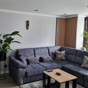 Fluted Panels for Wall and Ceiling - Acoustic Laths on Felt, Oak Colors ...