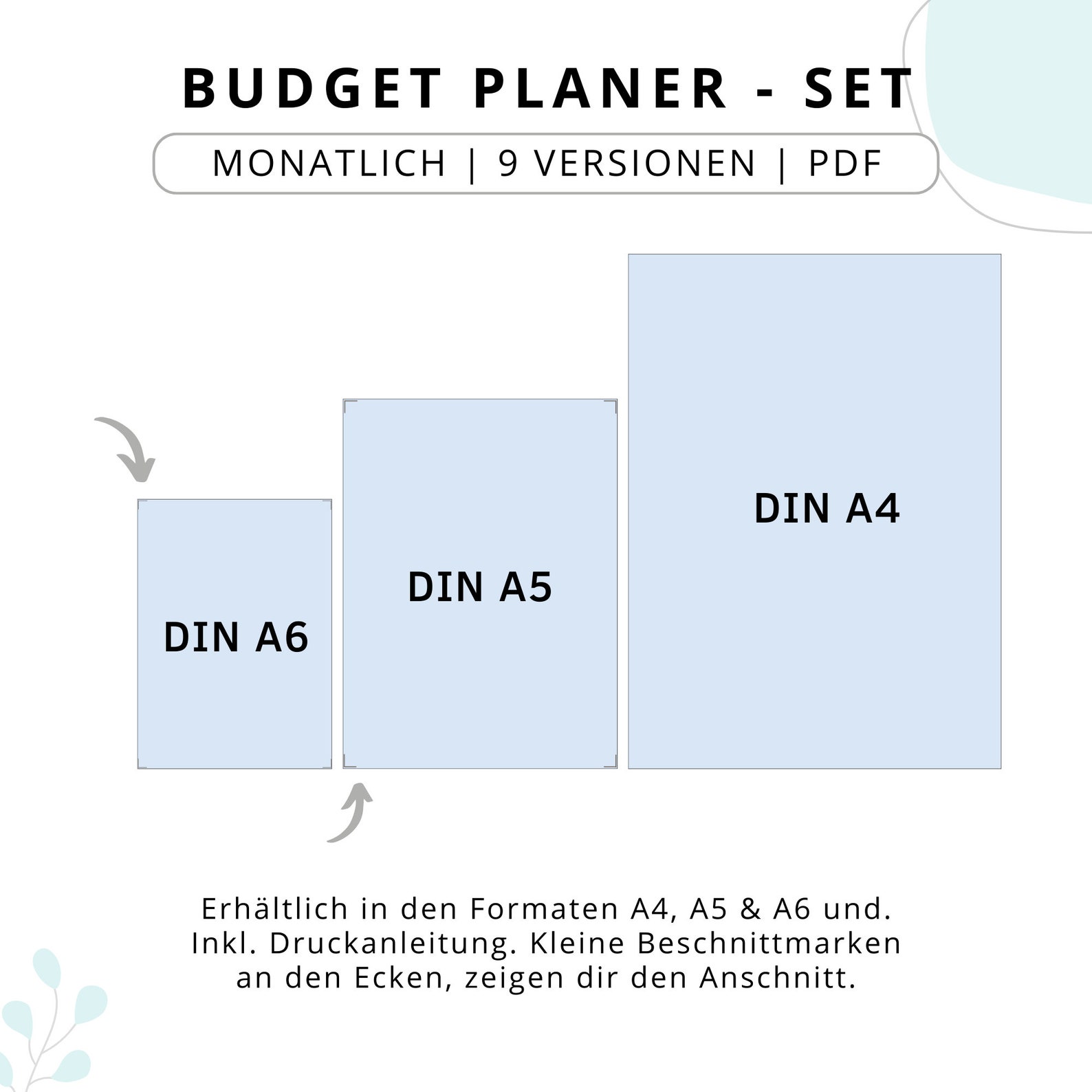 Budget Planner SET German, Template for Beginners, Financial Planner ...