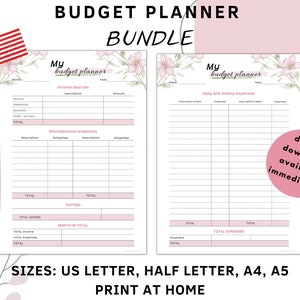 Printable Budget Planner Bundle, Budget Planner Kit, Weekly Budget ...