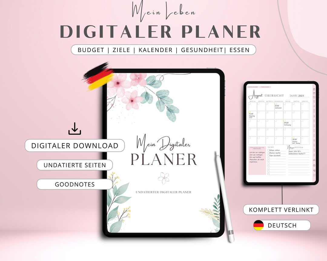 Digital Budget Planner for Goodnotes Noteshelf Notability German Budget ...