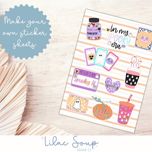 Halloween Stickers Png, Cute Spooky Png, Planner Stickers Printable ...