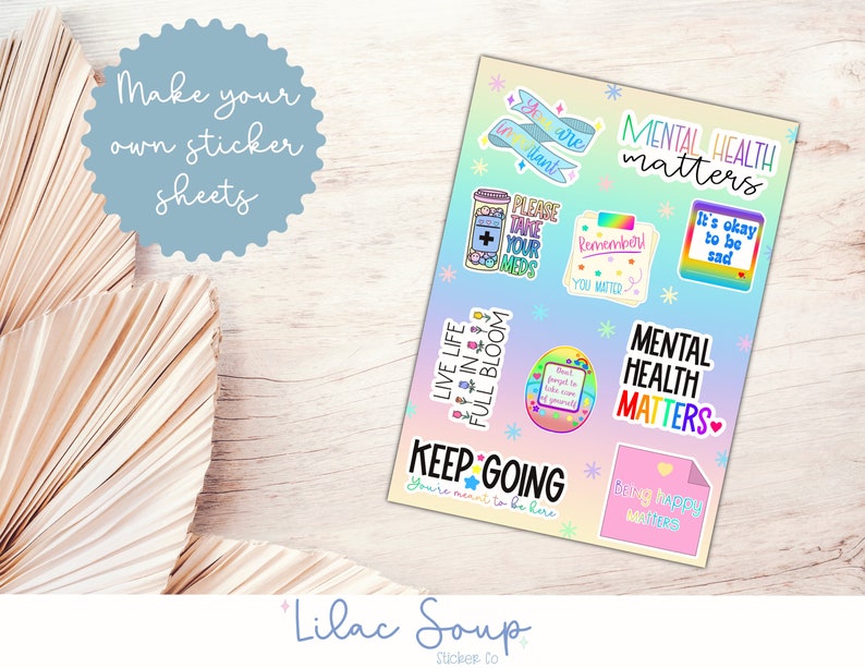 Mental Health Stickers, Digital Download, Planner Stickers Printable ...