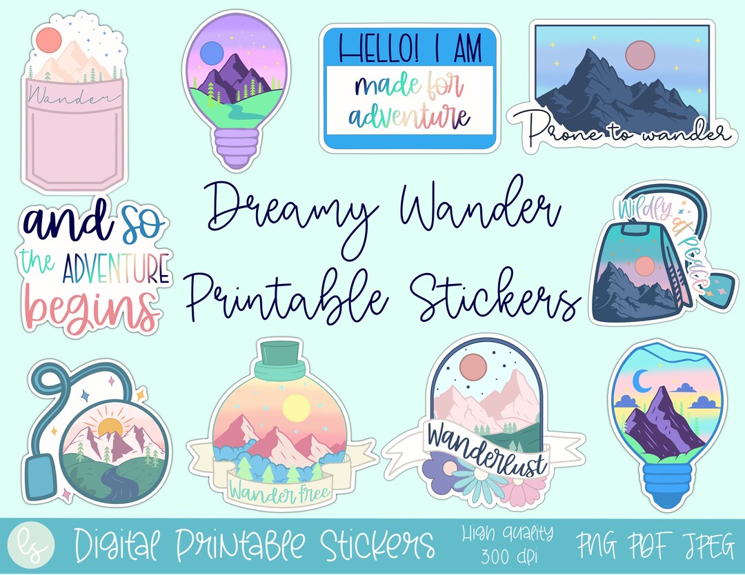 Wanderlust Png, Travel Stickers Download, Dreamy Stickers, Planner ...