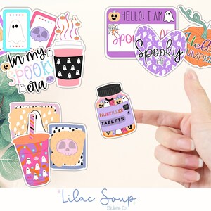 Halloween Stickers Png, Cute Spooky Png, Planner Stickers Printable ...