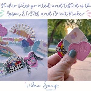 Rude Stickers, Funny Printable Stickers, Cuss Word Planner Stickers ...